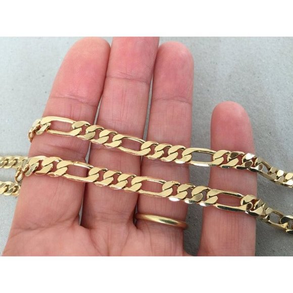 Boutique | Jewelry | 2 Womens 8k Gold Chain Link Necklace 20in Figaro ...